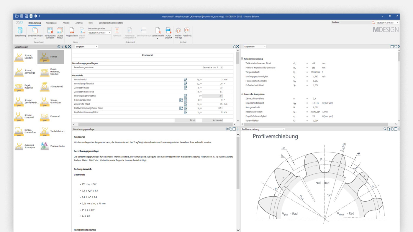 MDESIGN gear - Calculation software for gear transmissions & drive ...